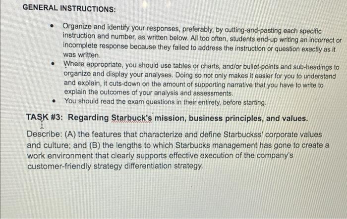 Solved GENERAL INSTRUCTIONS: • Organize and identify your | Chegg.com