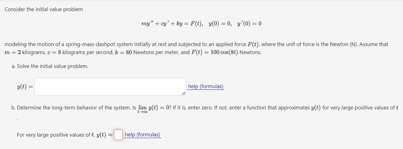 Solved Consider the initial value | Chegg.com