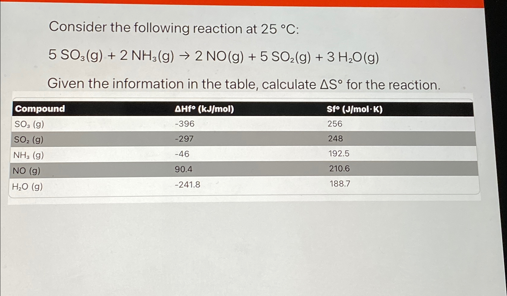 Solved Consider the following reaction at 25°C | Chegg.com
