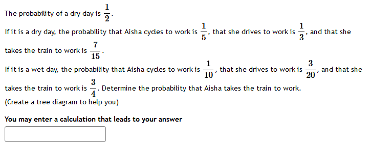 Solved The probability of a dry day is 12.If it is a dry | Chegg.com