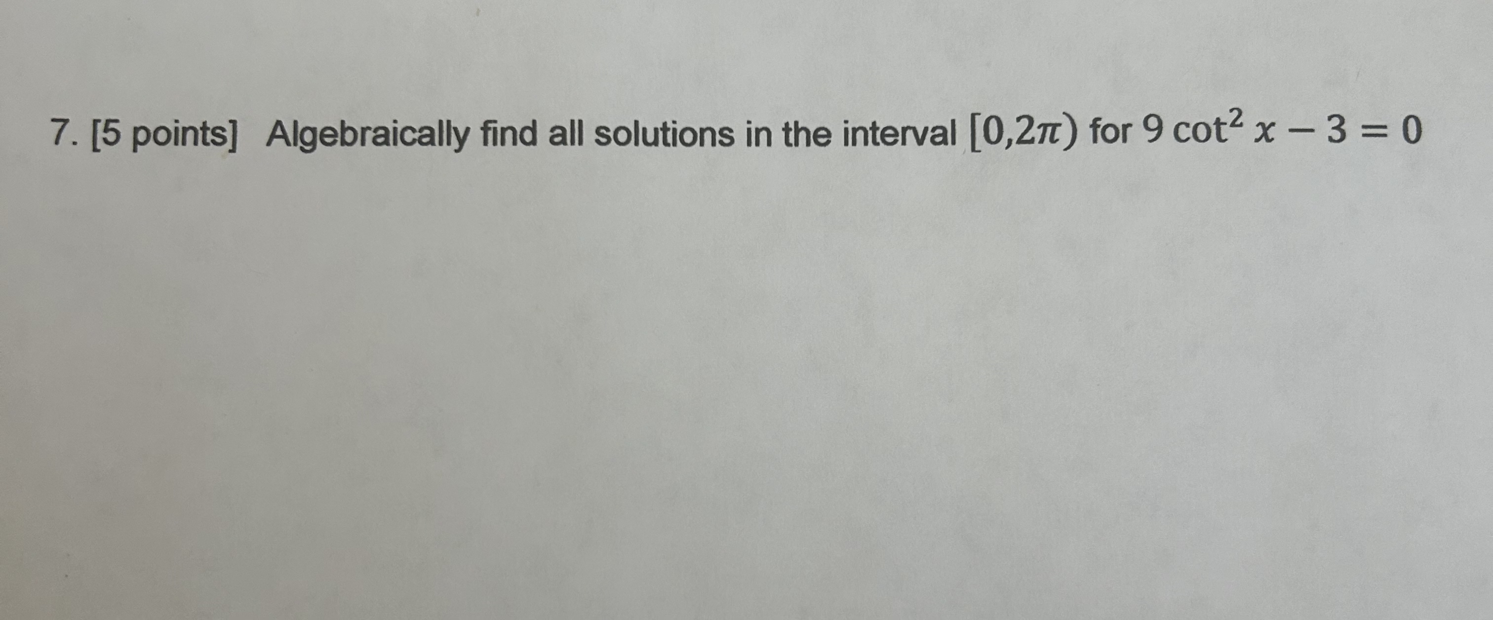 Solved Algebraically find all solutions in the interval | Chegg.com