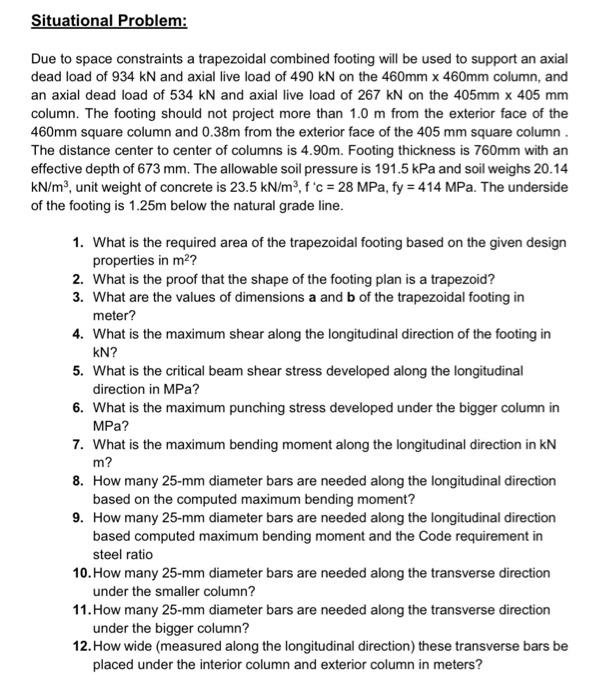 Solved Situational Problem: Due to space constraints a | Chegg.com