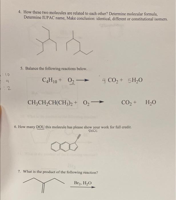 Solved 4 How These Two Molecules Are Related To Each Other