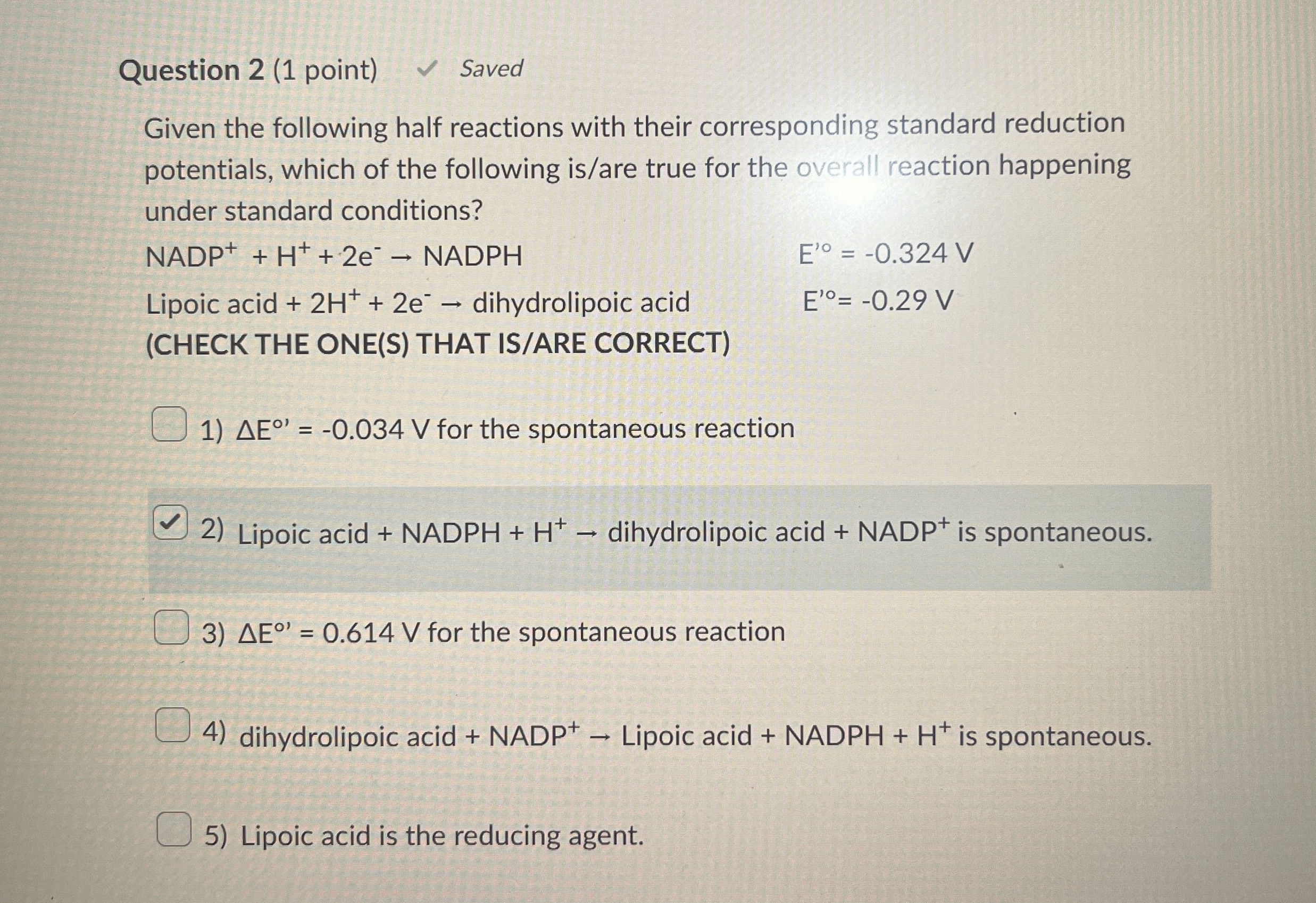 Solved Question 2 (1 ﻿point) ﻿SavedGiven the following half | Chegg.com