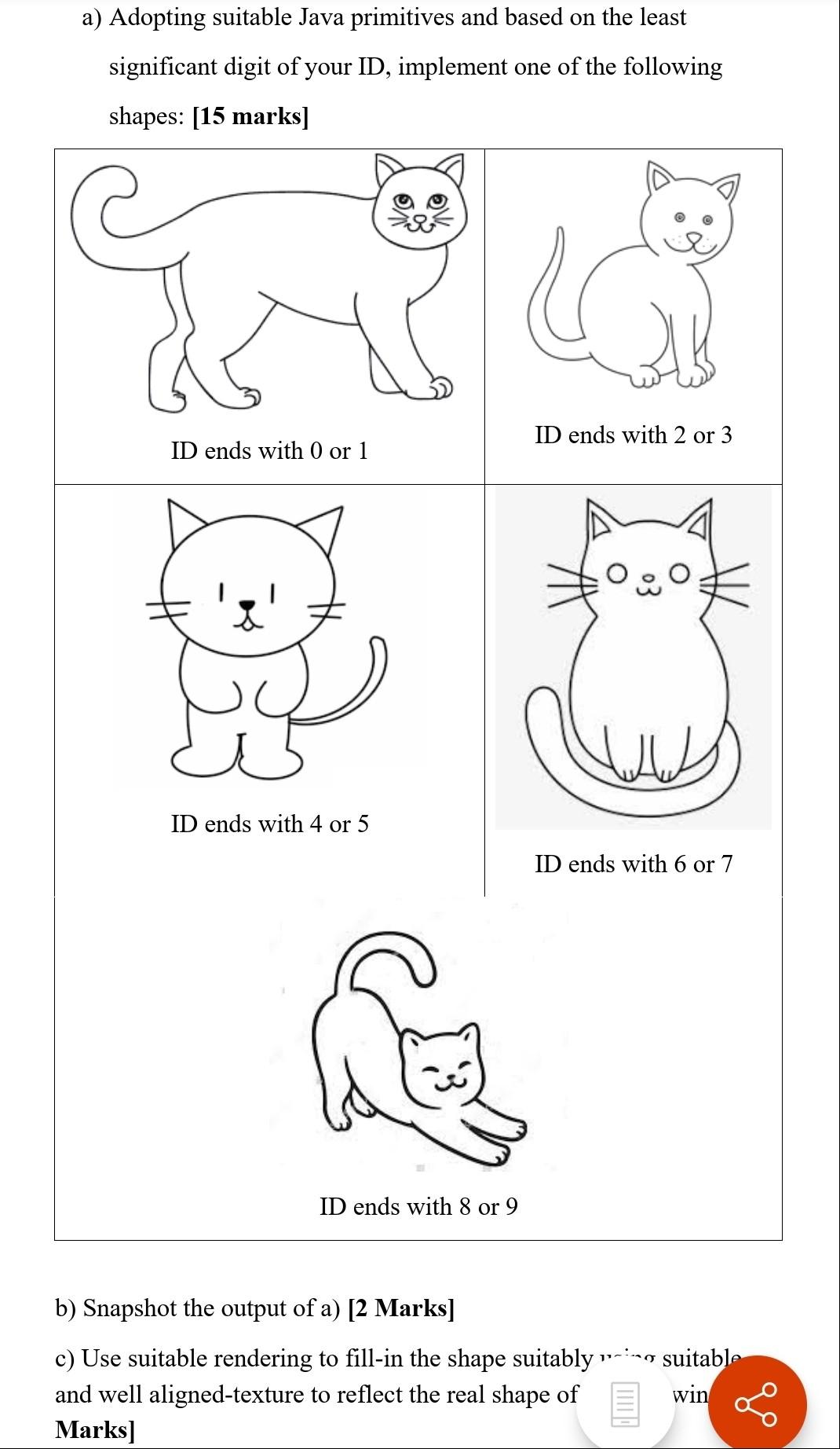 a) Adopting suitable Java primitives and based on the | Chegg.com