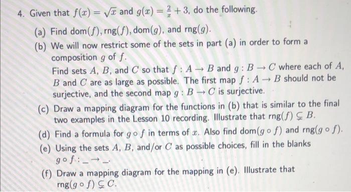 Solved Please answer ALL parts as they are one question: 4a, | Chegg.com