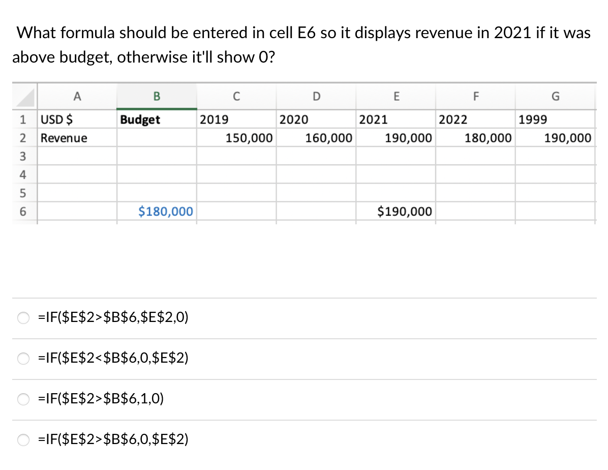 Solved What formula should be entered in cell E6 ﻿so it | Chegg.com