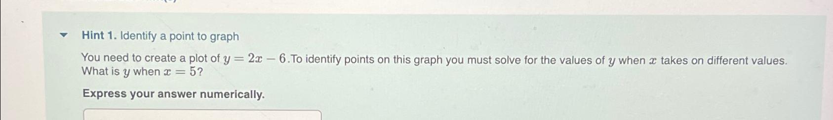 Solved Hint 1. ﻿Identify a point to graphYou need to create | Chegg.com