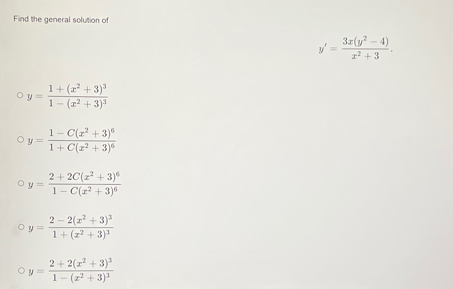 Find the general solution | Chegg.com