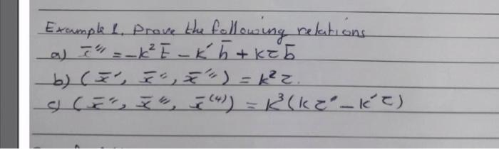 Example 1. Prove the following relations a) | Chegg.com