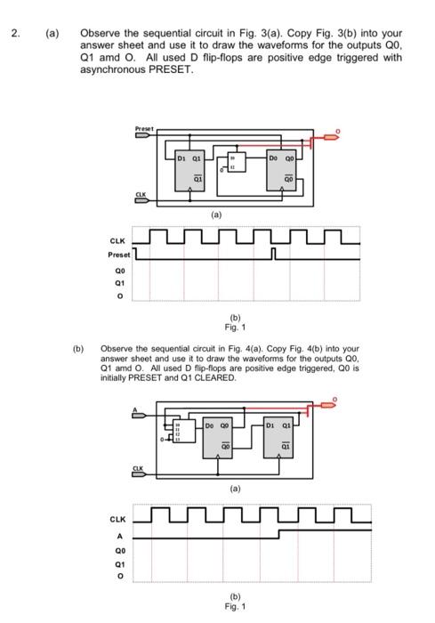Solved 2. (a) Observe the sequential circuit in Fig. 3(a). | Chegg.com