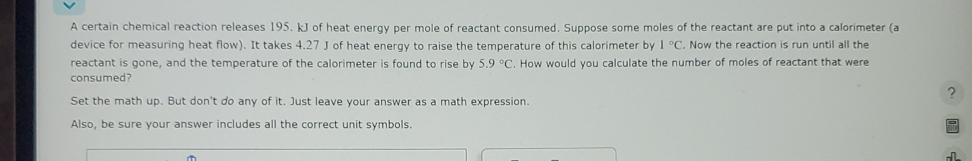 Solved A certain chemical reaction releases 195. kJ ﻿of heat | Chegg.com