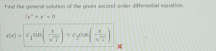 Solved Find the general solution of the given second-order | Chegg.com