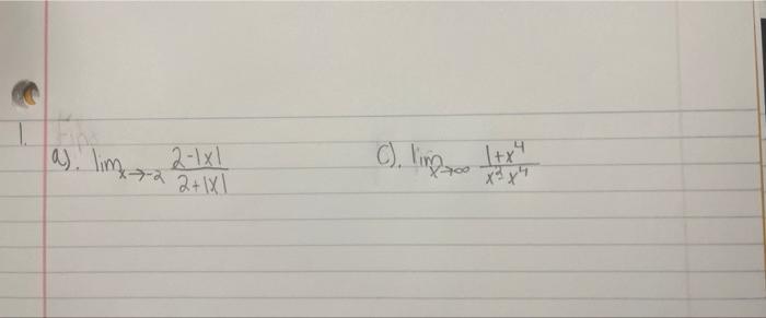 Solved Find the Limit, if the limit does not exist explain | Chegg.com