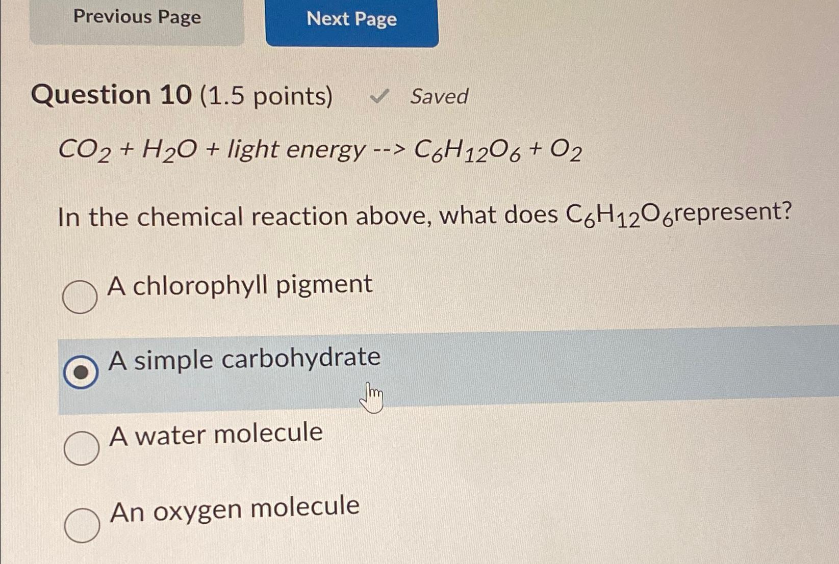 Solved Previous PageQuestion 10 (1.5 ﻿points) | Chegg.com
