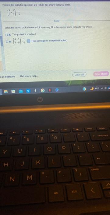 Solved Perform the ingcated oper don and reduce thet ixper | Chegg.com