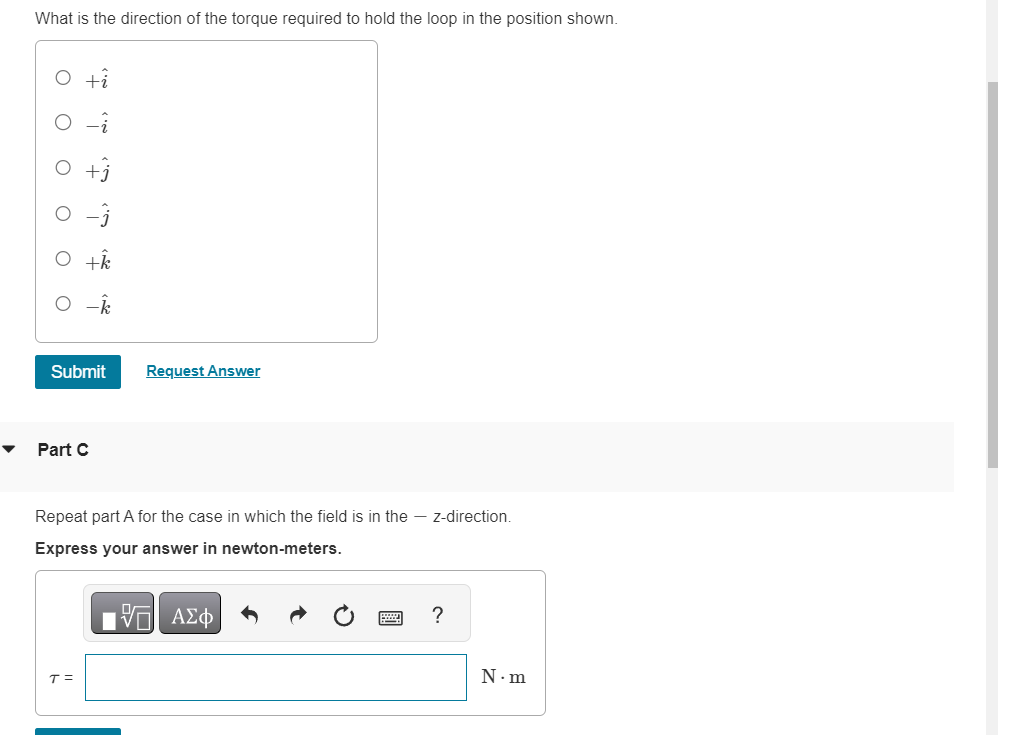 Solved What is the direction of the torque required to hold | Chegg.com