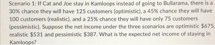 Solved Scenario 1: If Cat and Joe stay in Kamloops instead | Chegg.com