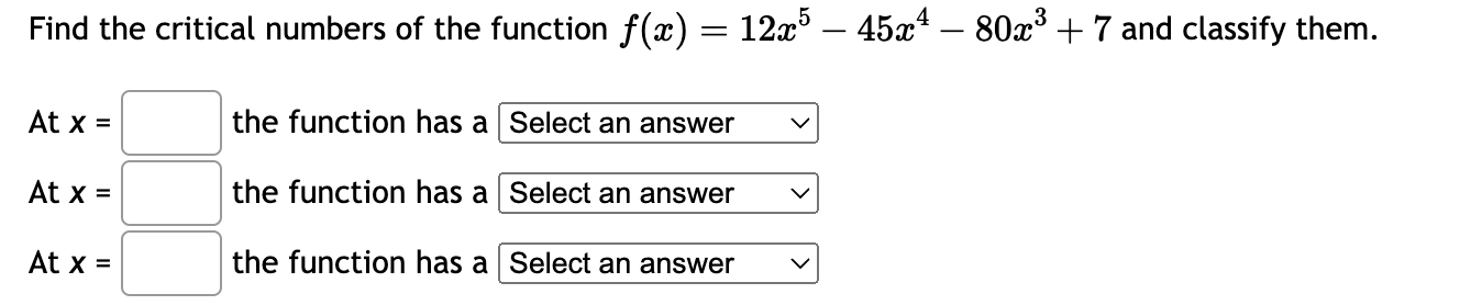 Solved Find the critical numbers of the function | Chegg.com