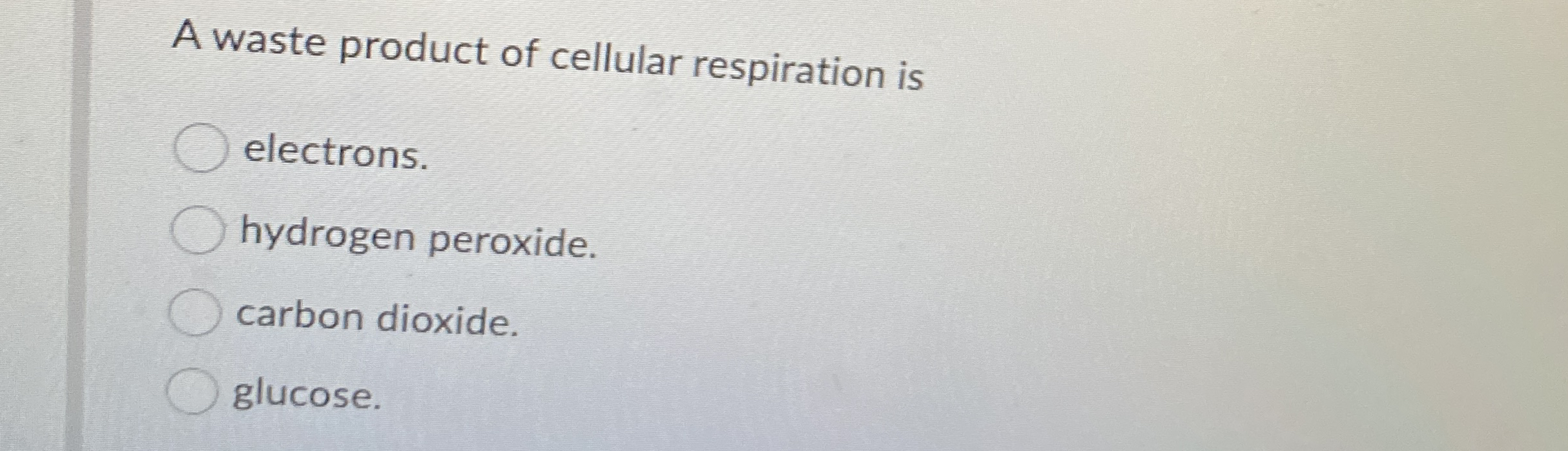 Solved A waste product of cellular respiration | Chegg.com