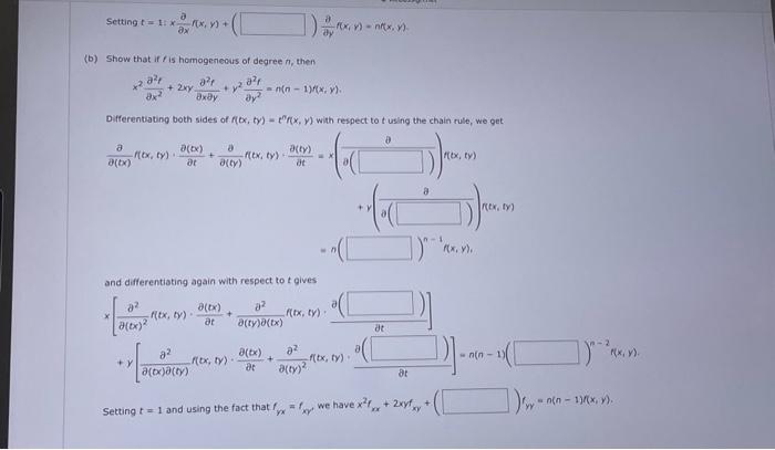 A function f is called homogeneous of degree n if it | Chegg.com
