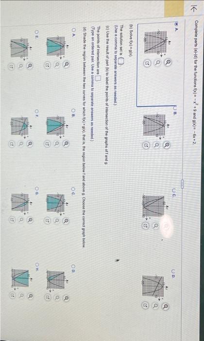 Solved Complete parts (a)−(d) for the functions f(x)=−x2+9 | Chegg.com