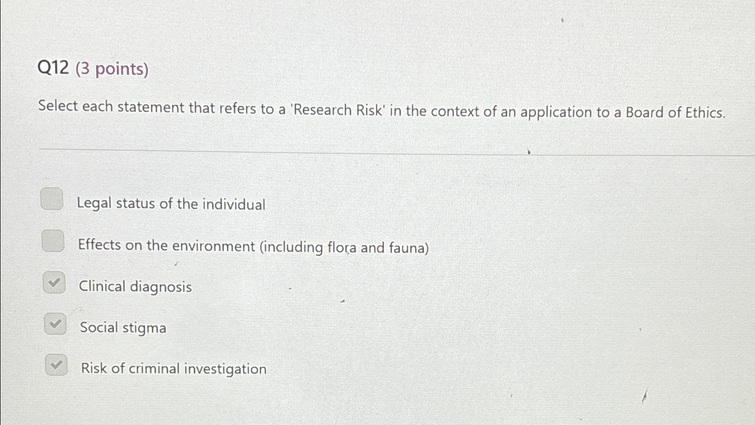 Solved Q12 (3 ﻿points)Select each statement that refers to a | Chegg.com