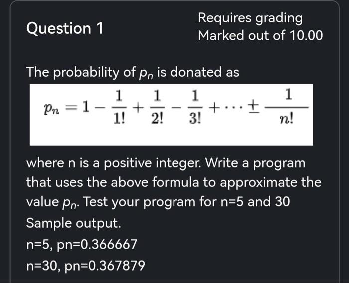 Solved The probability of pn is donated as | Chegg.com