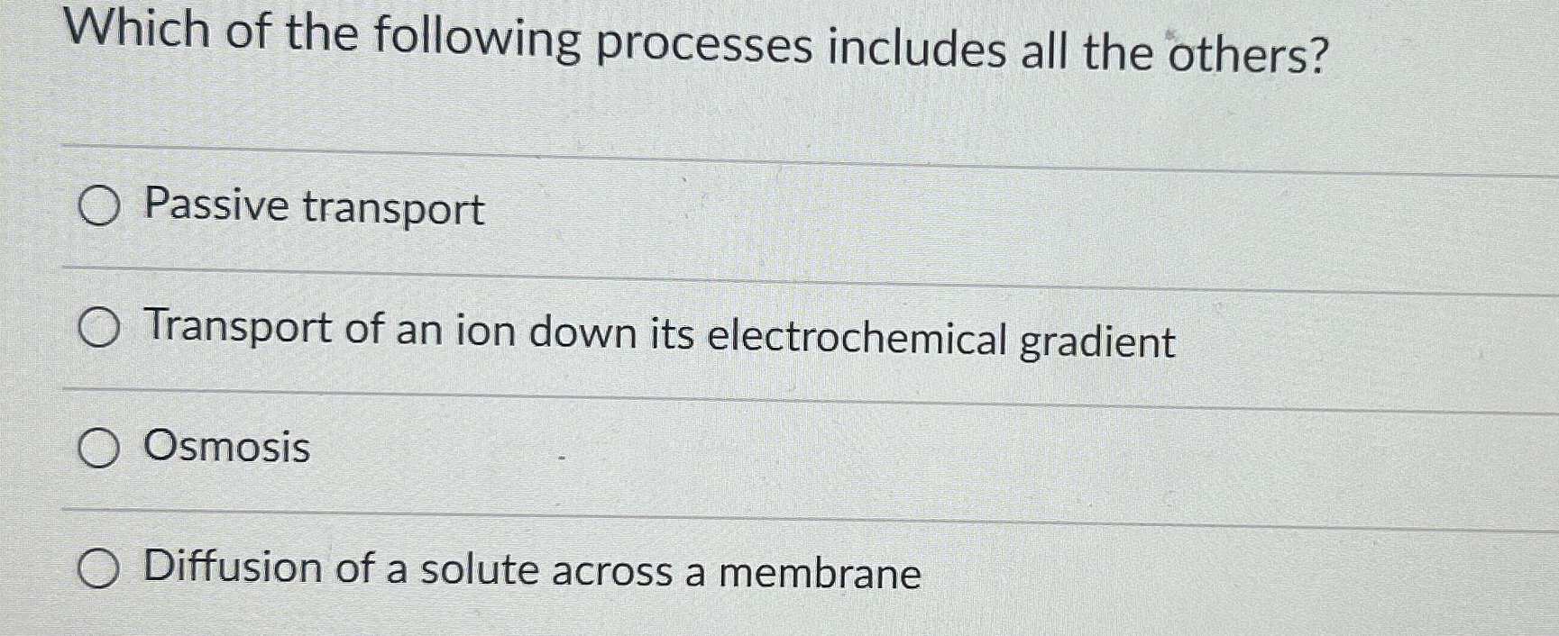 Solved Which of the following processes includes all the | Chegg.com