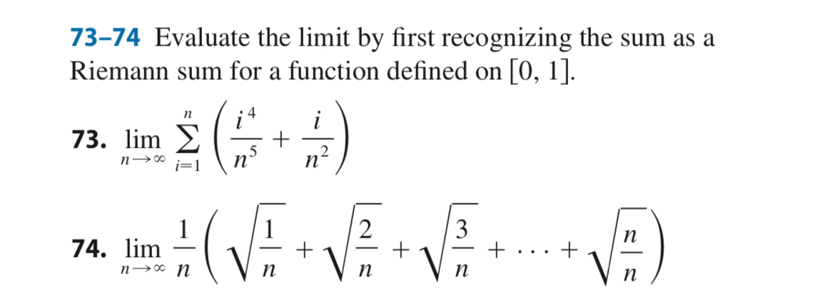 Solved 73-74 ﻿Evaluate the limit by first recognizing the | Chegg.com