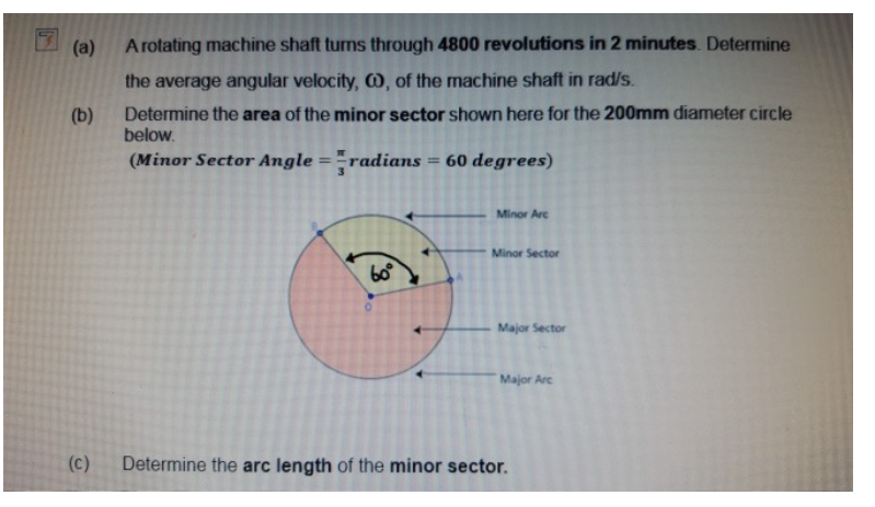 Solved (a) ﻿A rotating machine shaft turns through 4800 | Chegg.com