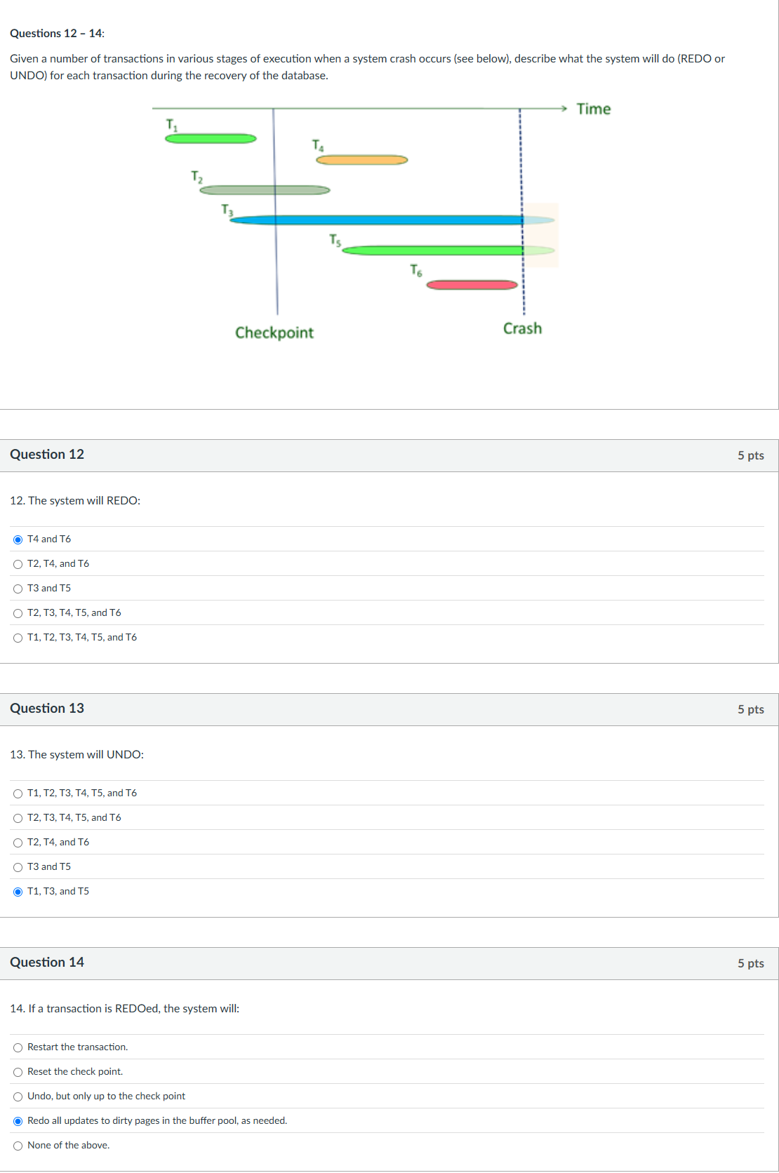 Solved Questions 12-14: Given a number of transactions in | Chegg.com