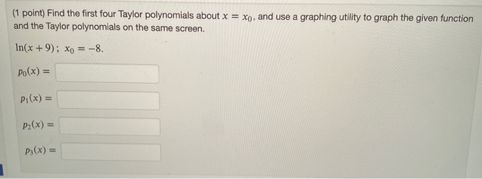 Solved 1 Point A Find The Local Quadratic Approximation