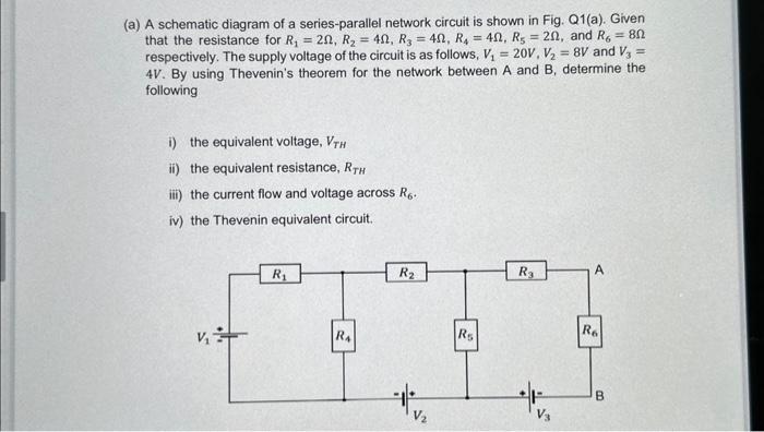 Solved (a) A schematic diagram of a series-parallel network | Chegg.com