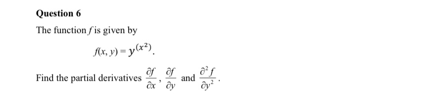 Solved Question 6The function f ﻿is given | Chegg.com