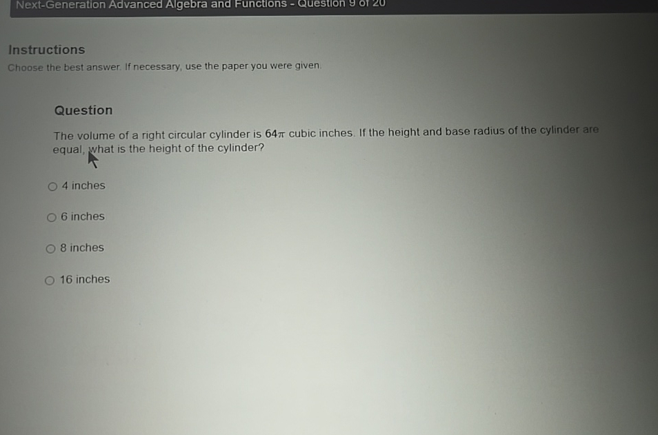 Solved Next-Generation Advanced Algebra and Functions - | Chegg.com