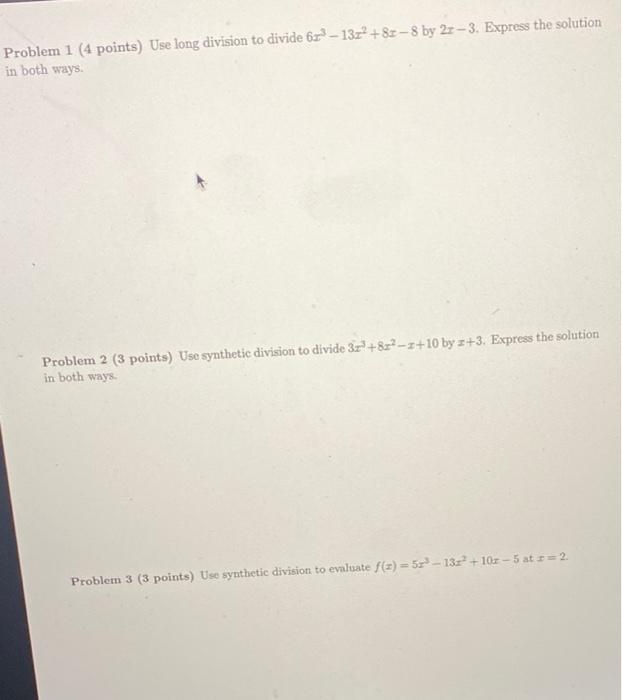 Solved Instructions 1. Write carefully and answer each | Chegg.com