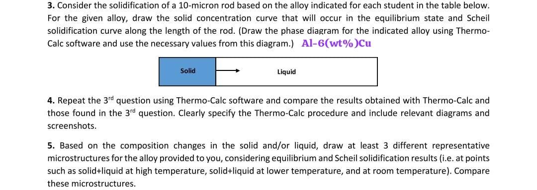 Solved Consider the solidification of a 10-micron rod based | Chegg.com