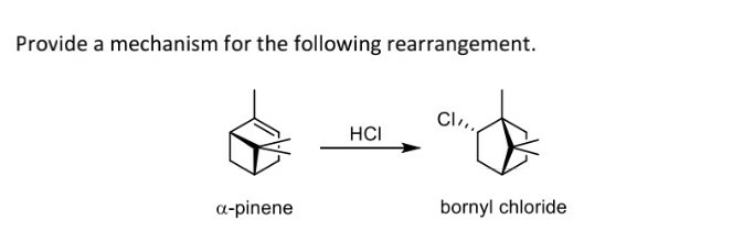 Solved Provide a mechanism for the following rearrangement. | Chegg.com