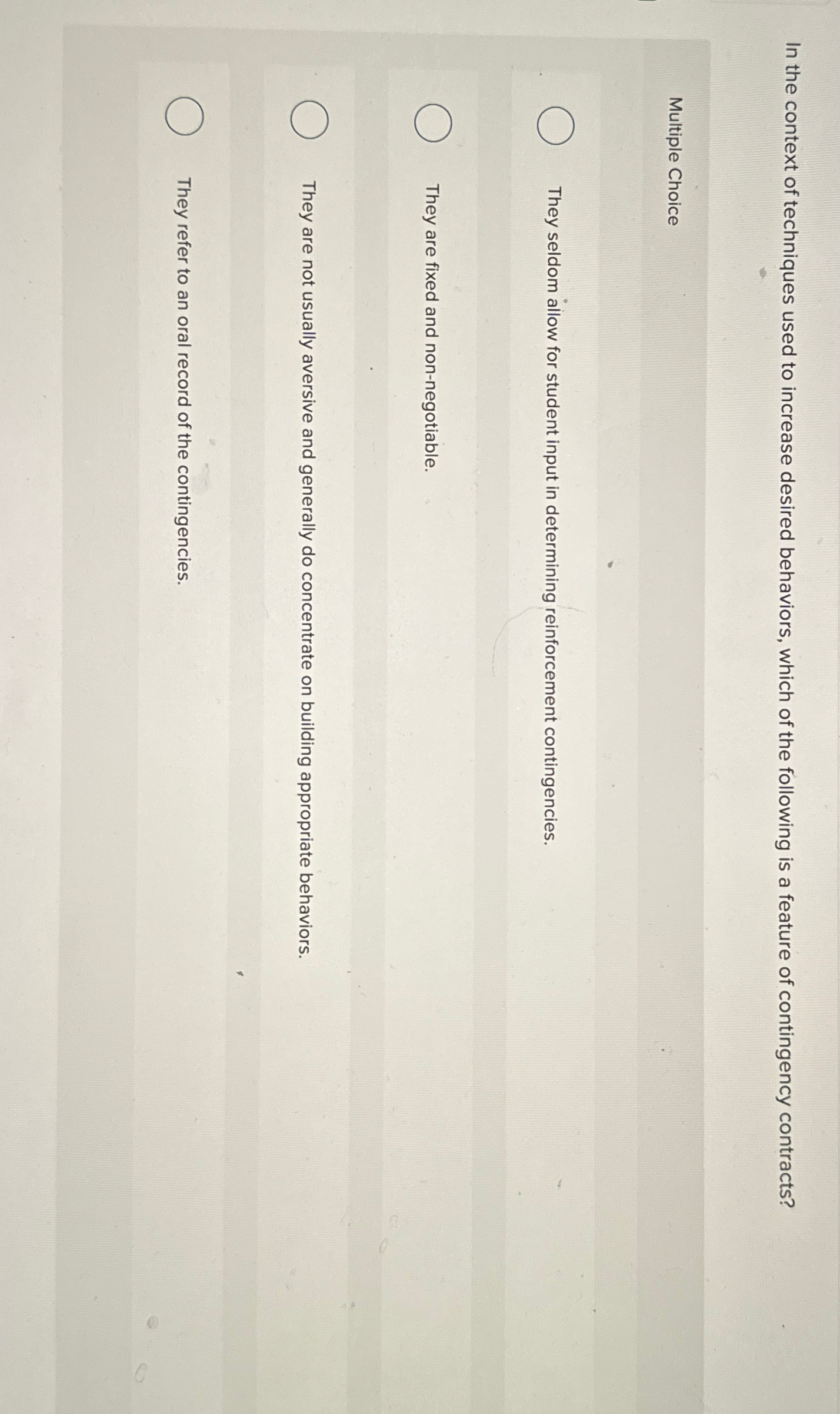 Solved In the context of techniques used to increase desired | Chegg.com