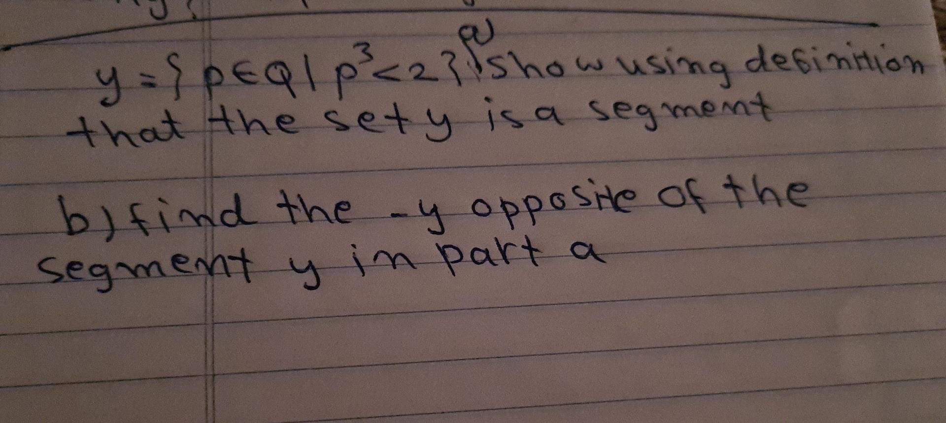 Solved 3 y = { peal p²e2? show using definition that the | Chegg.com