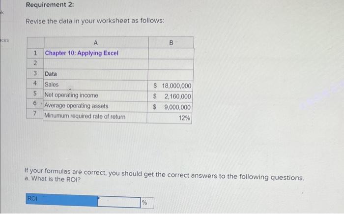 Solved Revise The Data In Your Worksheet As Follows If Your 