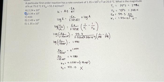 particular first-order reaction has a rate constant | Chegg.com