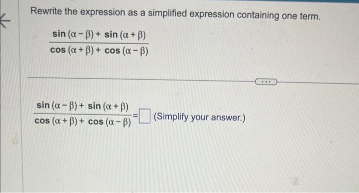Solved Rewrite the expression as a simplified expression | Chegg.com