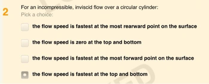 Solved For a "real" flow over a circular cylinder: | Chegg.com
