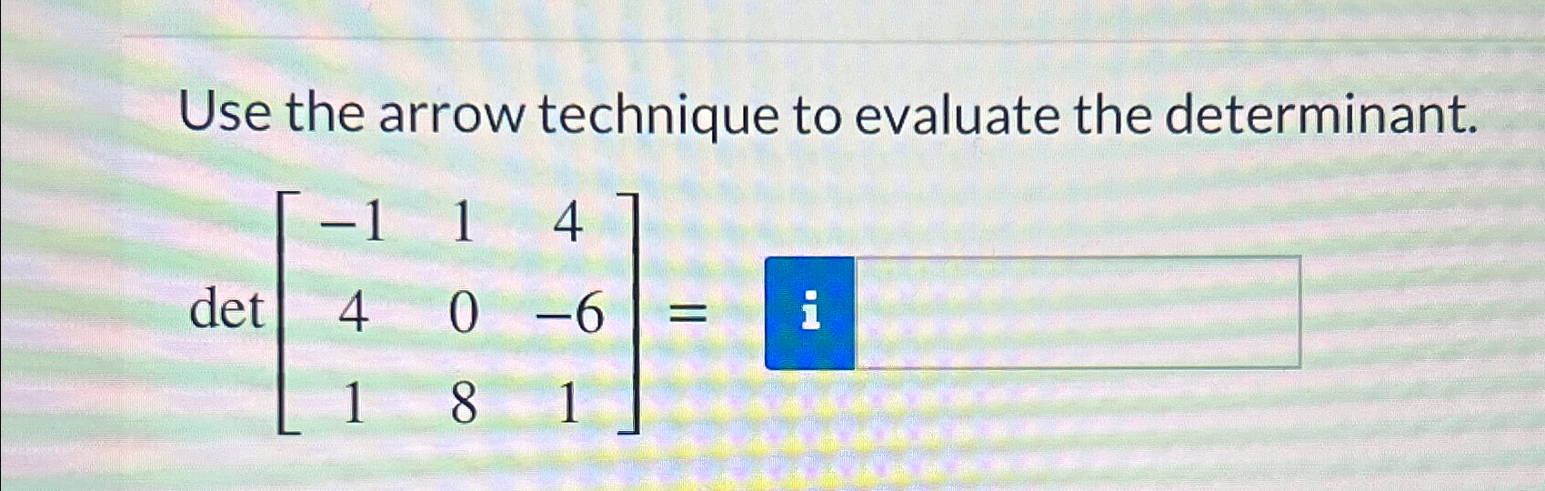 Solved Use the arrow technique to evaluate the | Chegg.com