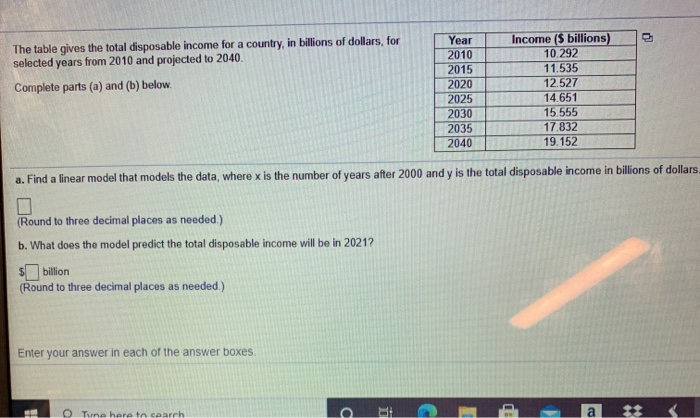 Solved Without graphing, determine if the following data set | Chegg.com