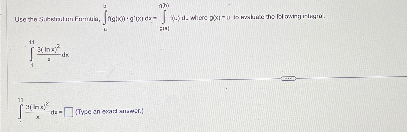 Solved Use the Substitution Formula, | Chegg.com