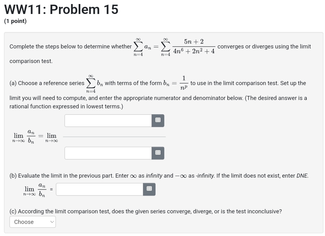 Solved WW11: Problem 15(1 ﻿point)Complete the steps below to | Chegg.com