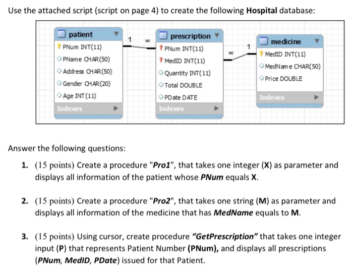 Solved Use the attached script (script on page 4) to create | Chegg.com